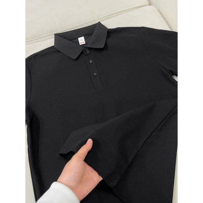 正肩运动休闲短袖男款polo衫夏季痞帅高级感t恤cleanfit重磅半袖