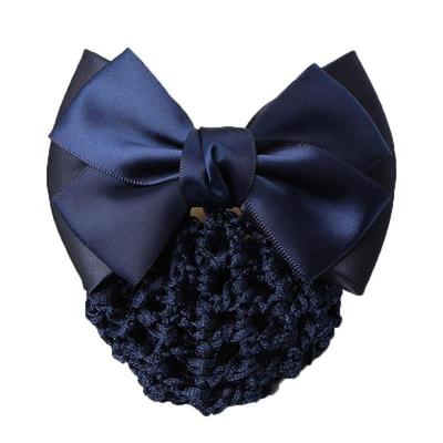 头花女职业盘发护士发网头饰发夹酒店银行空姐工作上班网兜发饰品