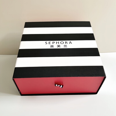 包邮SEPHORA丝芙兰专柜礼盒化妆品空礼盒内含拉菲草送礼包装盒