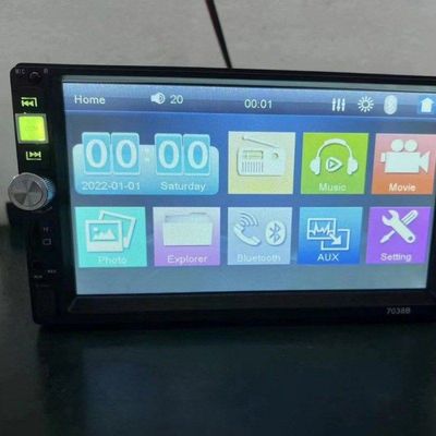 7寸车载双锭MP5播放器2din高清触摸屏倒车蓝牙7038b7039b7040b