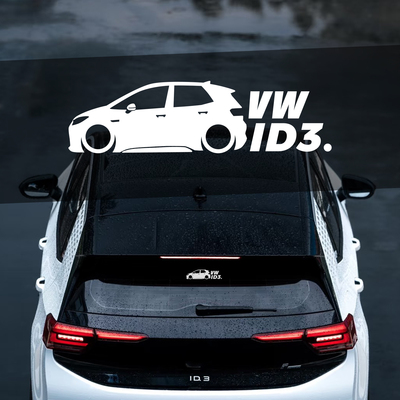 适用于大众ID3改装车贴 后挡风玻璃车窗车身装饰贴纸车友会定制