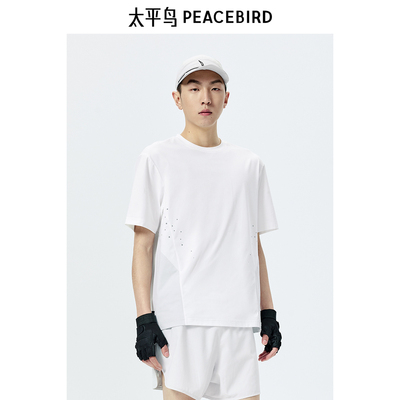 太平鸟男装克隆棉重磅短袖T恤24体恤B2CNE3147