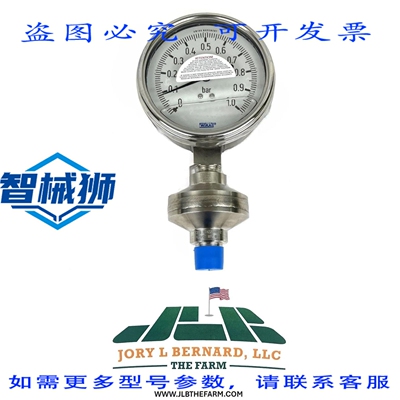 原装供应 WIKA 压力表和膜片件 990.34 1/2 NPT 填充 1.0 巴