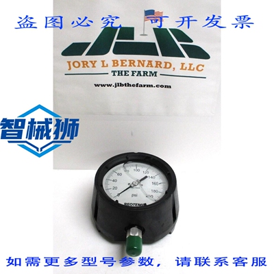 原装供应 REOTEMP 液压式压力表 0-200 PSI 1/2 MNPT 底部安装