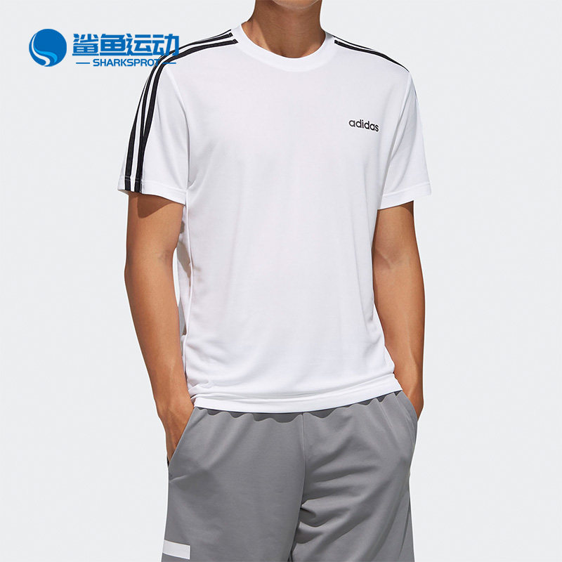 Adidas/阿迪达斯正品春季新款男子圆领运动休闲短袖T恤FL0356_虎窝淘