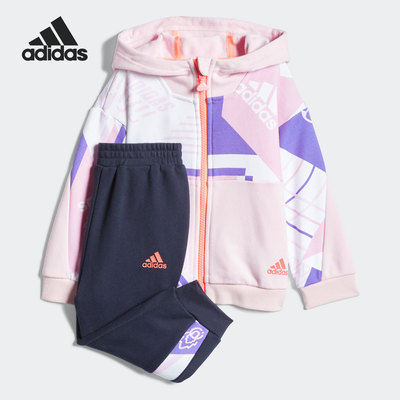 阿迪达斯婴幼童印花运动训练套装