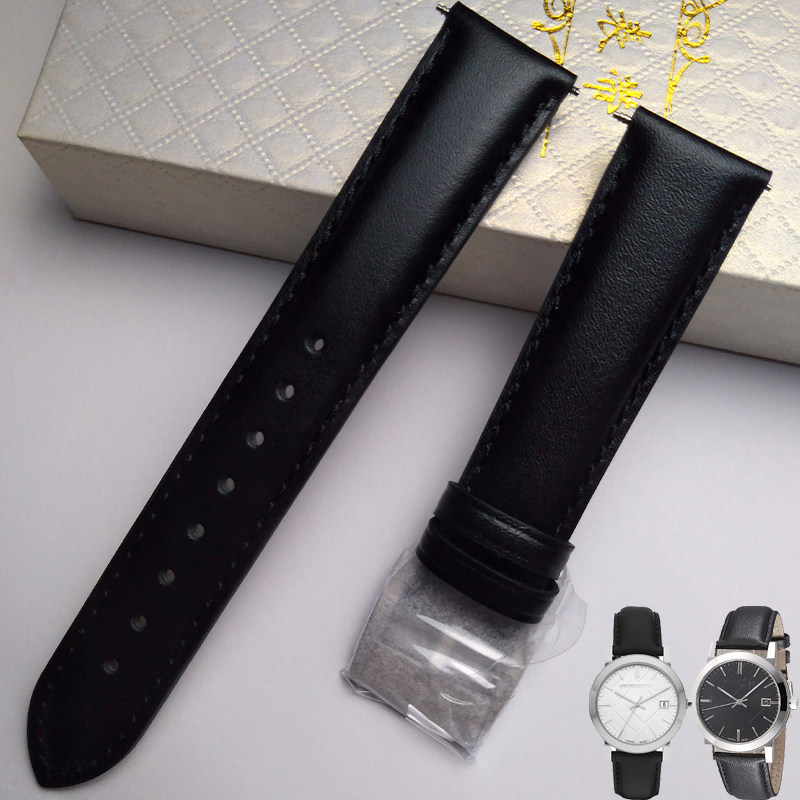 真皮表带 适配BU9008 9009 9106 9356 9355 9364表带黑色20/22mm_虎窝淘