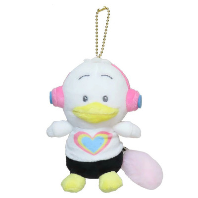 日本Sanrio正品AP鴨Ahiru no Pekkle 毛公仔匙扣包掛件(心跳回憶)