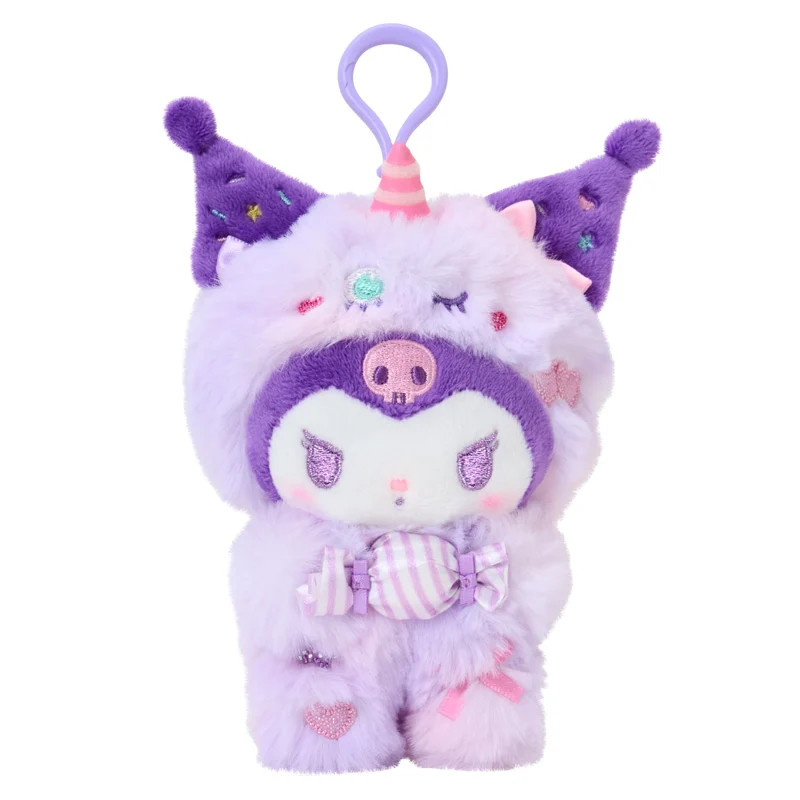 日本Sanrio正品Kuromi可羅米 毛絨公仔匙扣包掛件Colorful Pop