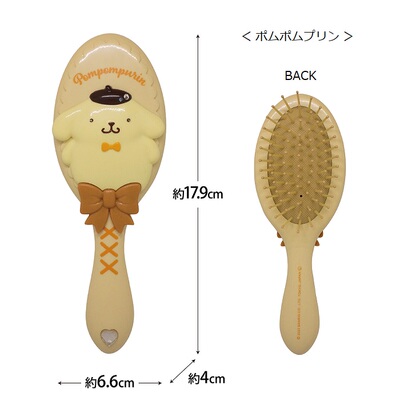 日本Sanrio正品Pompompurin布甸狗 手柄梳化妝梳(die cut)