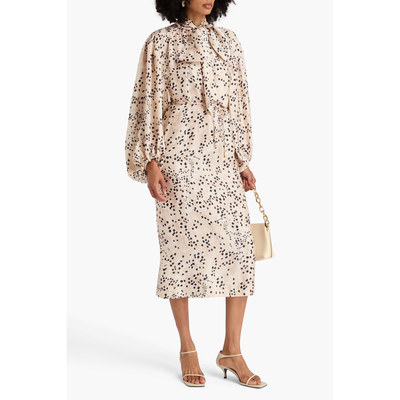 ZIMMERMANN正品代购过季款复古风波点泡泡袖真丝连衣裙72137