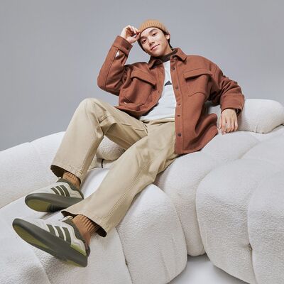 阿迪达斯ADIPUFF包头厚底男拖鞋