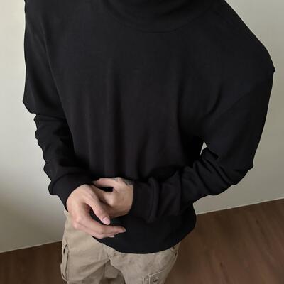 自发热保暖科技面料可机洗绒感长袖高领打底衫男女