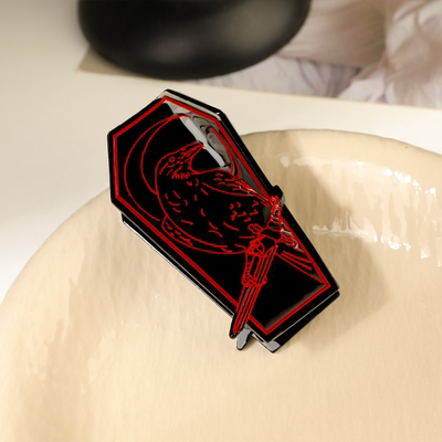 猩红乌鸦长方形醋酸鲨鱼夹盘发