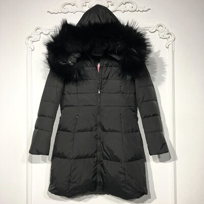 潮系列 8277S296 时尚真毛领羽绒服品牌女装折扣颦薪