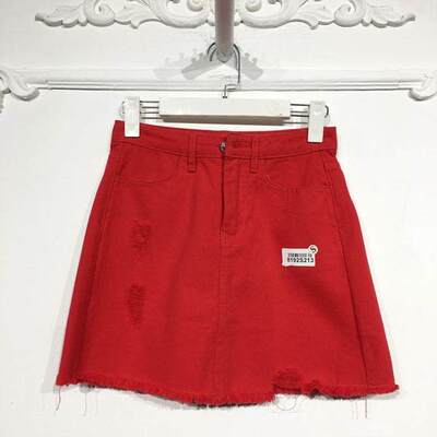 M.L系列 8192S213 时尚牛仔短裙品牌女装折扣颦薪