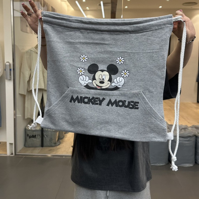 CREDITO休闲字母米奇图案双肩包