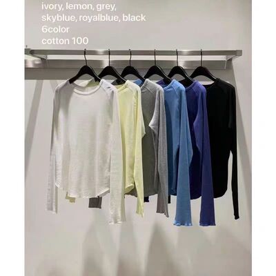 brot百搭圆领宽松显瘦长袖T恤