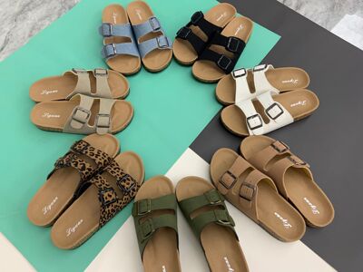 Women's sandals and slippers凉鞋拖女夏外穿精致软木拖鞋