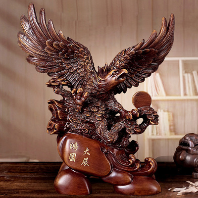 大展鸿图老鹰摆件客厅家居公司办公室老板桌面前台装饰品开业礼品