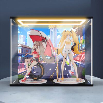 适用DJMAX RESPECT V 赛车女郎EL菲尔&EL克莉儿 双人回型灯收纳盒