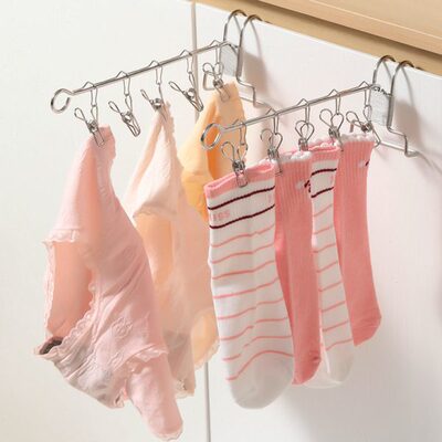 旅行便携式晾衣杆带架子不锈钢晾衣架出差折叠晾衣神器省空间4152