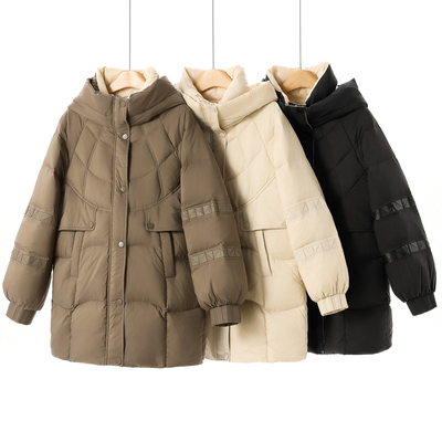 999西湖阁老【鸶】冬装 插肩袖保暖面包服连帽羽绒服532