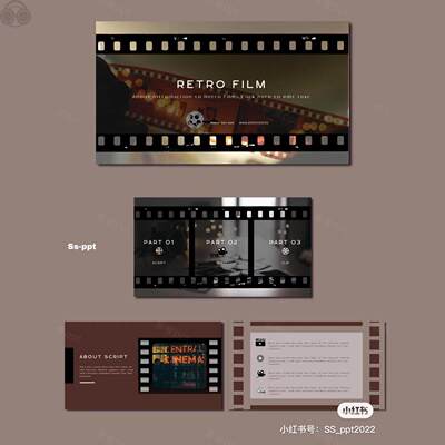 【Retro Film 复古电影风高级感艺术PPT模板】