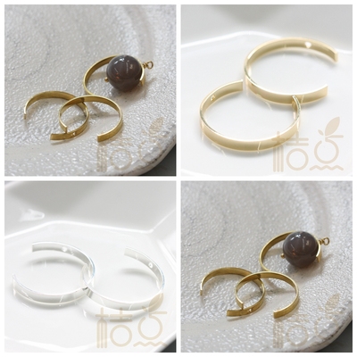 C形珠框吊坠几何图形