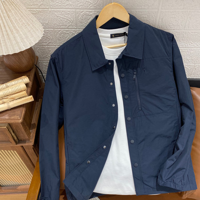 男士新款夹克外套 保罗彼得专柜正品翻领长袖衬衫薄款SKFAJ00461