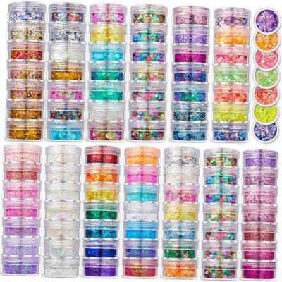 7Colors/Set Shinning Glitter Sequ Gel For Party Christmas DI