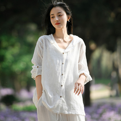 夏季女装薄款连帽透气防晒衫