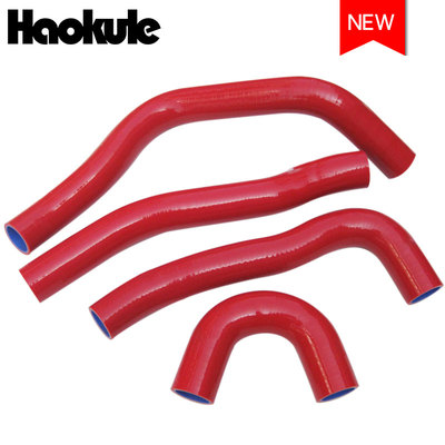 汽车改装耐高温高压硅胶水管红黑蓝色适配蓝瑟EVO10代4B11发动机