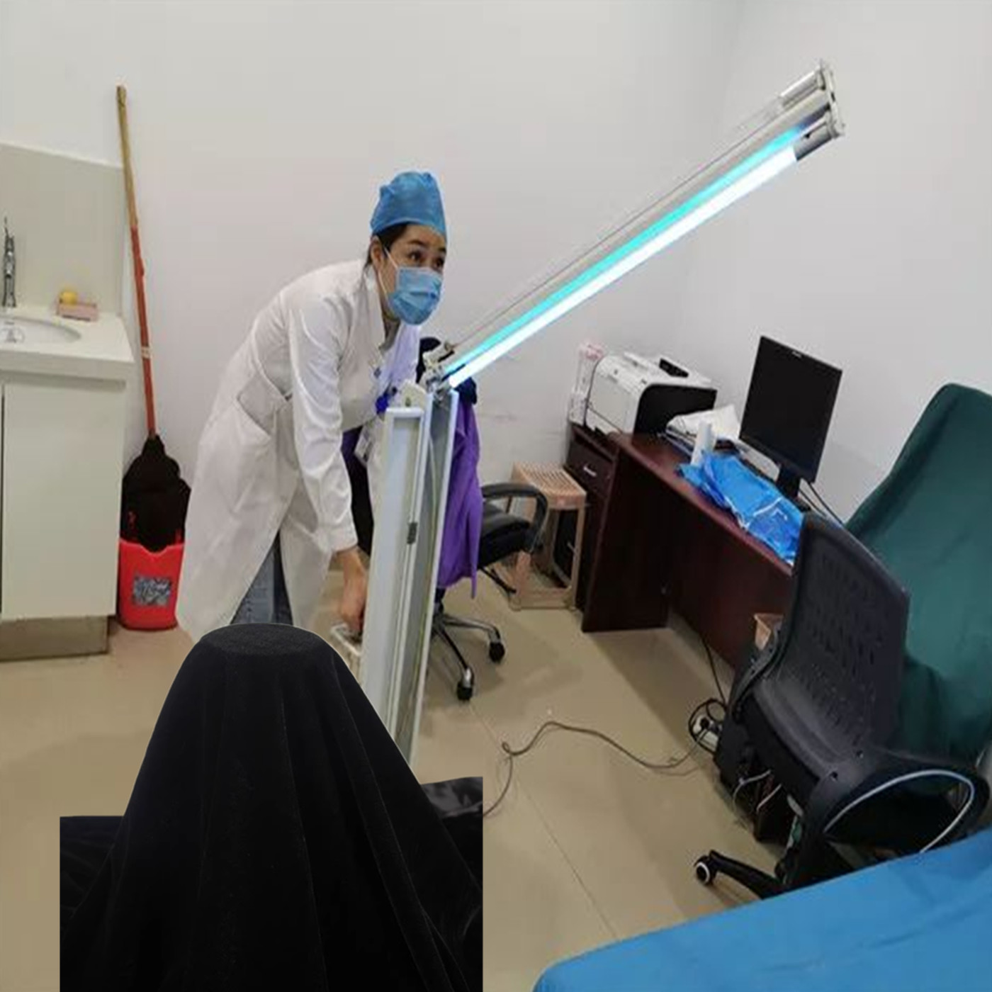 全遮光防紫外线黑布生物实验室超净台挡光布医院学校消毒灭菌灯布