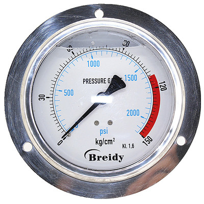 BREIDY 充油抗震液压表 YN-100ZT  150 250 400KG PT3/8