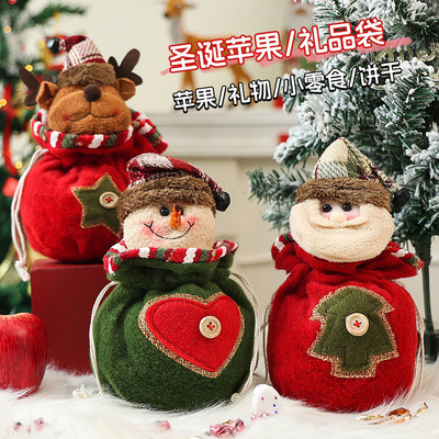 New Christmas Bags Cartoon Gift Bags Knitted Bags Children