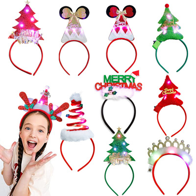 headwear Decorations Glowing Christmas Tree Headbands Head