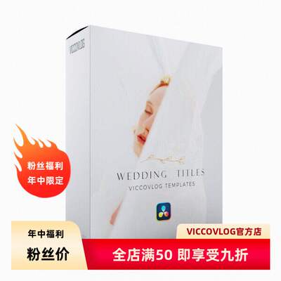 ViccoVlog 达芬奇原创 婚礼标题模板 Wedding Titles