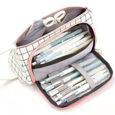 Stationary Pen Storage Bag Pen Pencil Bag Multi Layer Large