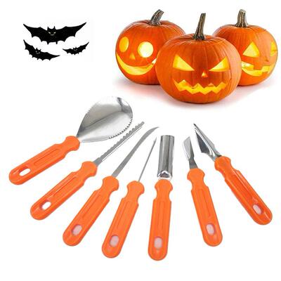 7pcsset Halloween Pumpkin Carving Knife Stainless Steel DIY