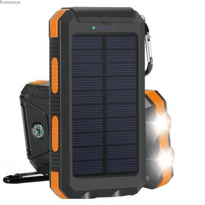 Portable Solar Power Bank 20000mAh External Battery Charging