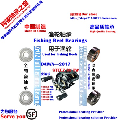 17史迪兹SV远投陶瓷轴承|17 DAIWA STEEZ SV TW1012/1016 Bearing