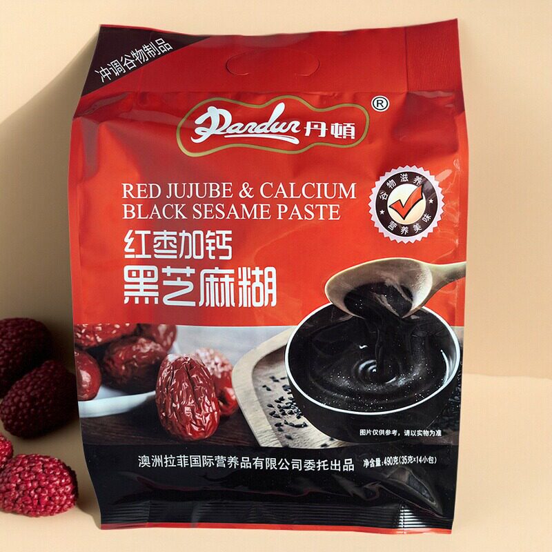 黑芝麻糊丹顿红枣加钙芝麻糊早餐冲泡麦片代餐点心热饮速溶490克