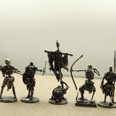 骷髅军团白铜手办模型玩具兵人