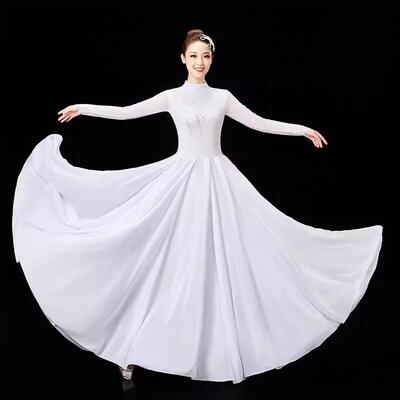 开 场舞大摆裙演出服女大气古典舞舞蹈服装度长裙现代文艺伴舞720