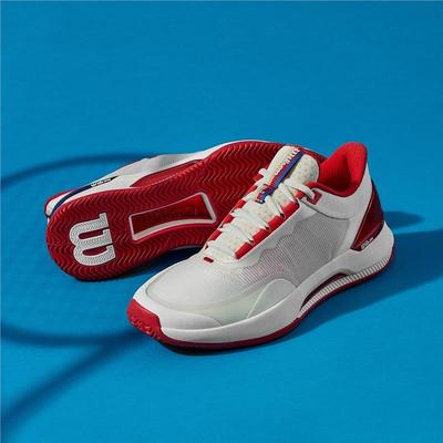 美国代购wilson Intrigue Tour威尔胜女士网球鞋白红色专业网球鞋