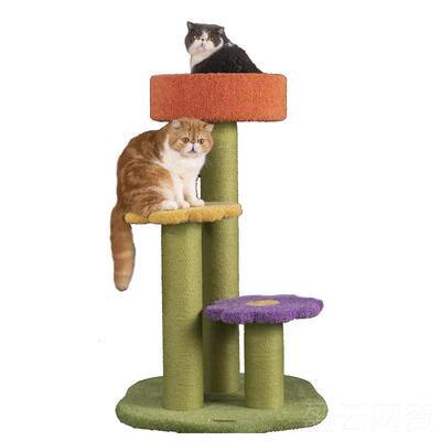 正品货Camil蝴蝶猫爬架猫城堡猫树抓耐现毛绒猫窝y小爬架花朵丛猫