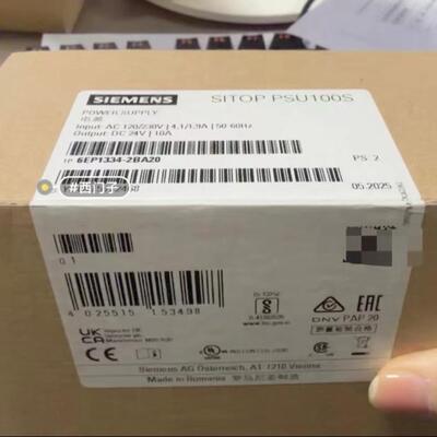 议价6EP1334-2BA20 SITOP PSU100S DC24V 10A 工业电源维修