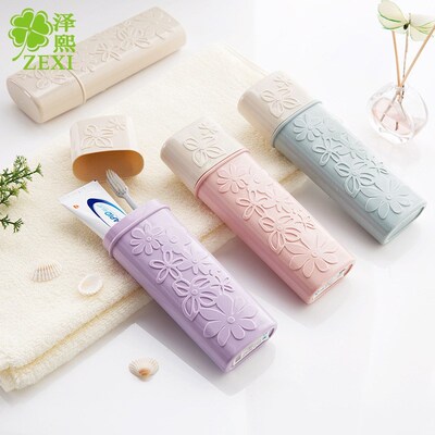travel toothbrush holder toothpaste box organizer container