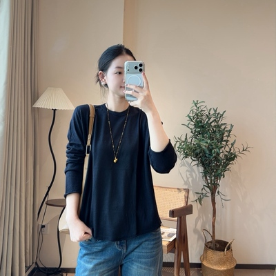 【梅子MEIZI】简约休闲美丽诺羊毛百搭女士卫衣（262110）